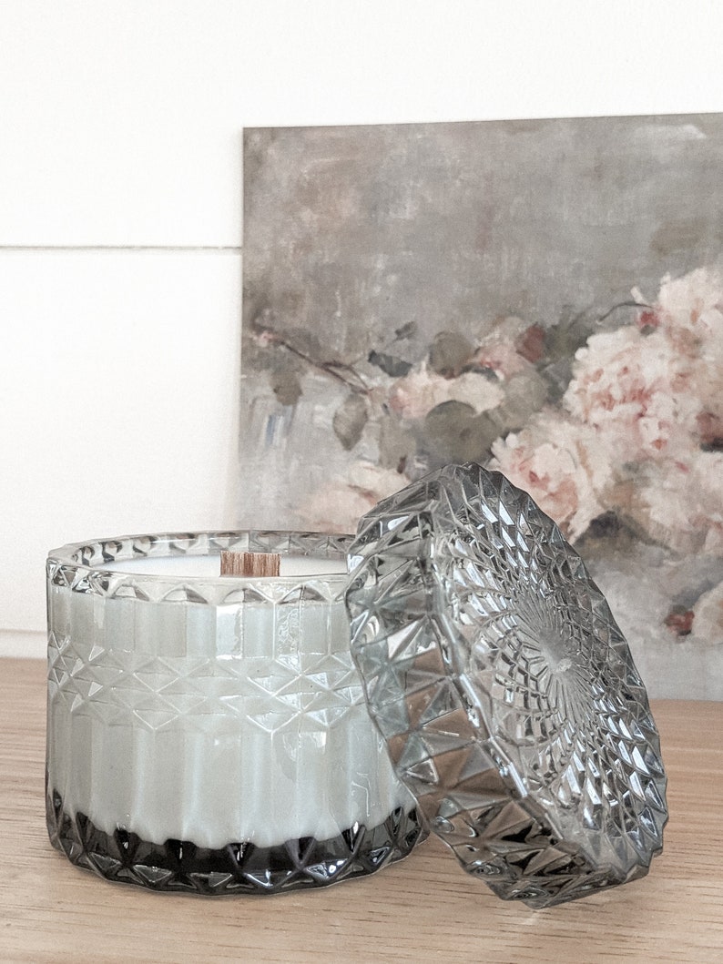 Keepsake Glass Vessel With Matching Glass Lid. Cocosoy Scented Wax ...