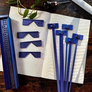 8.5 Bookbinding Tool Set Signature Punch Guide T-spacers Corner Miter ...