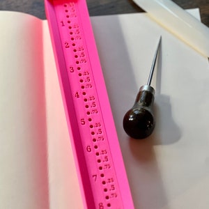 8.5" Bookbinding Awl Guide | Signature Punch Guide | Awl Guide and ...