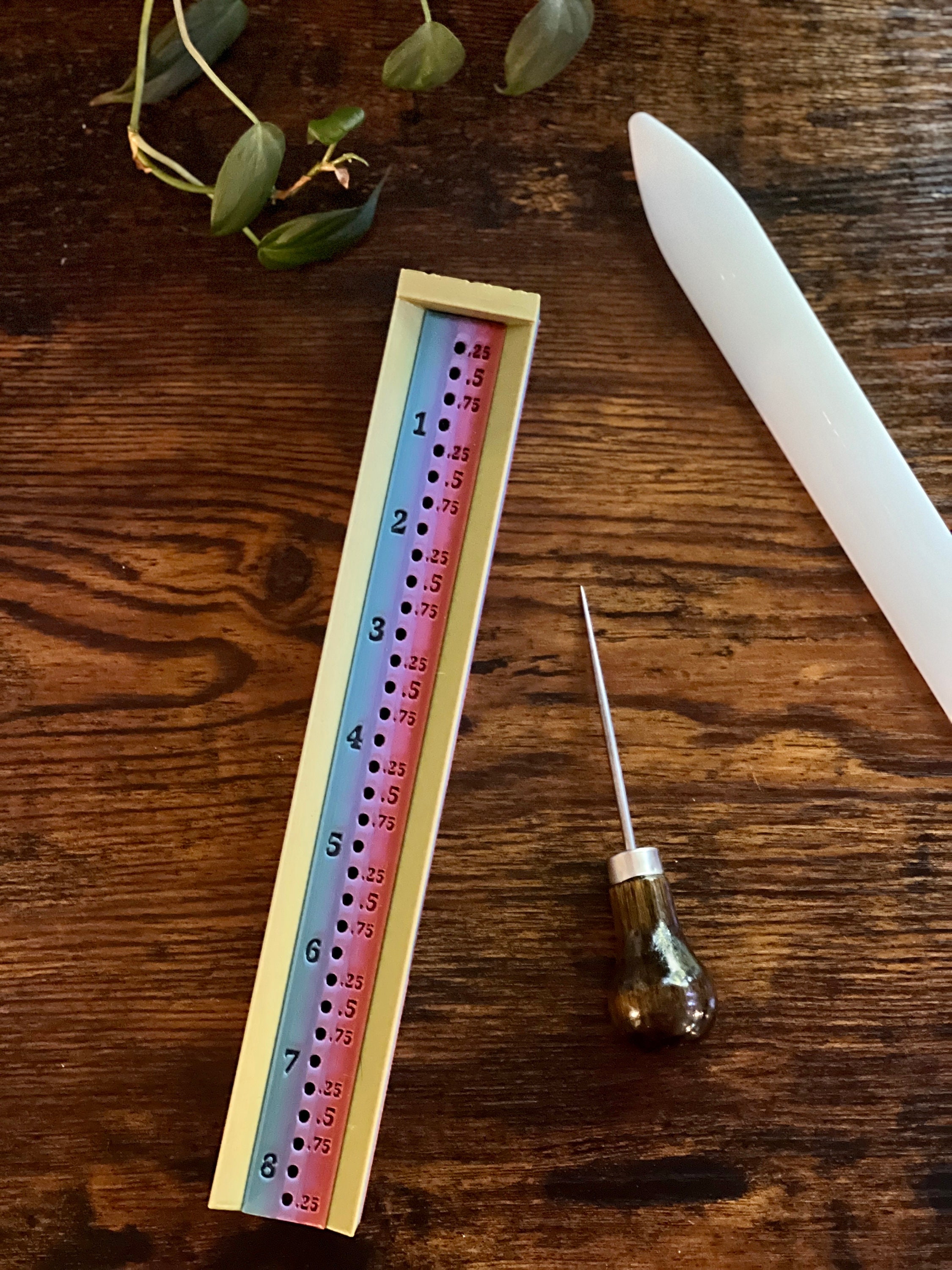 8.5" Bookbinding Awl Guide | Signature Punch Guide | Awl Guide and ...