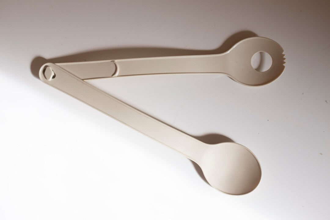 Vintage Beige Tupperware Spaghetti Tongs | Rare 1324-12 Made in France ...
