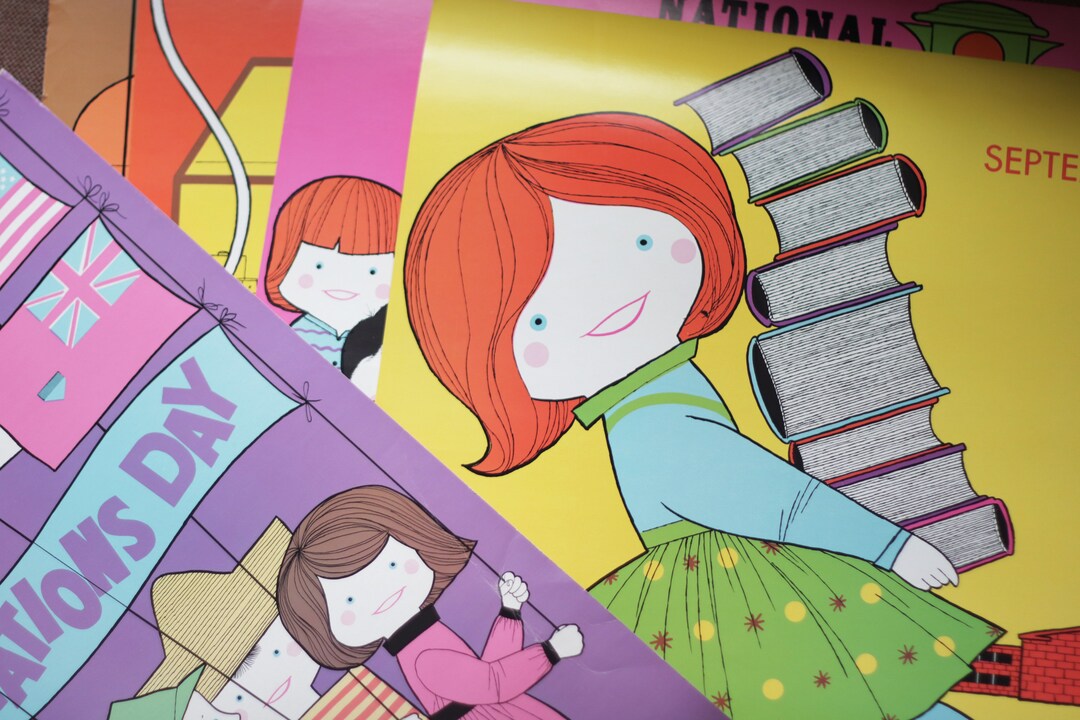 1963 Vintage School Posters: Retro Elementary Classroom Art - Etsy