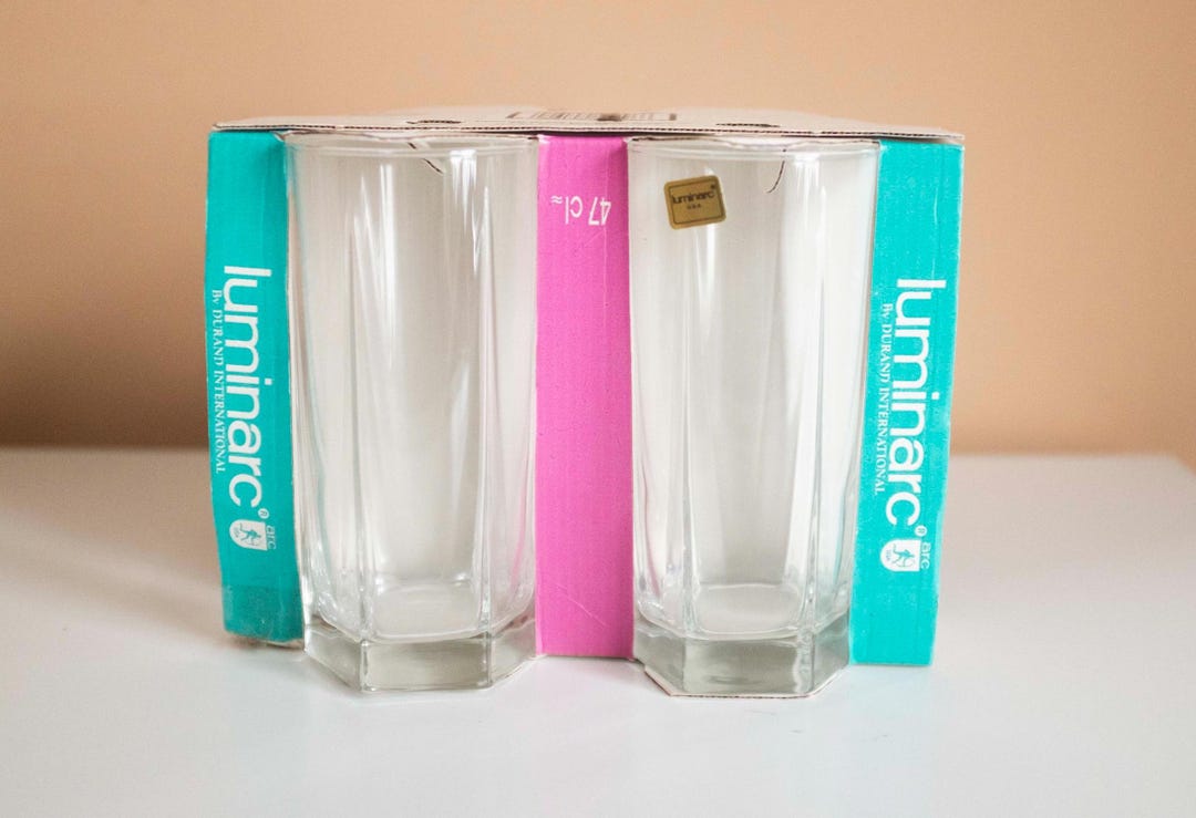 Vintage Set of 4 Luminarc Glasses - New in Packaging - Etsy