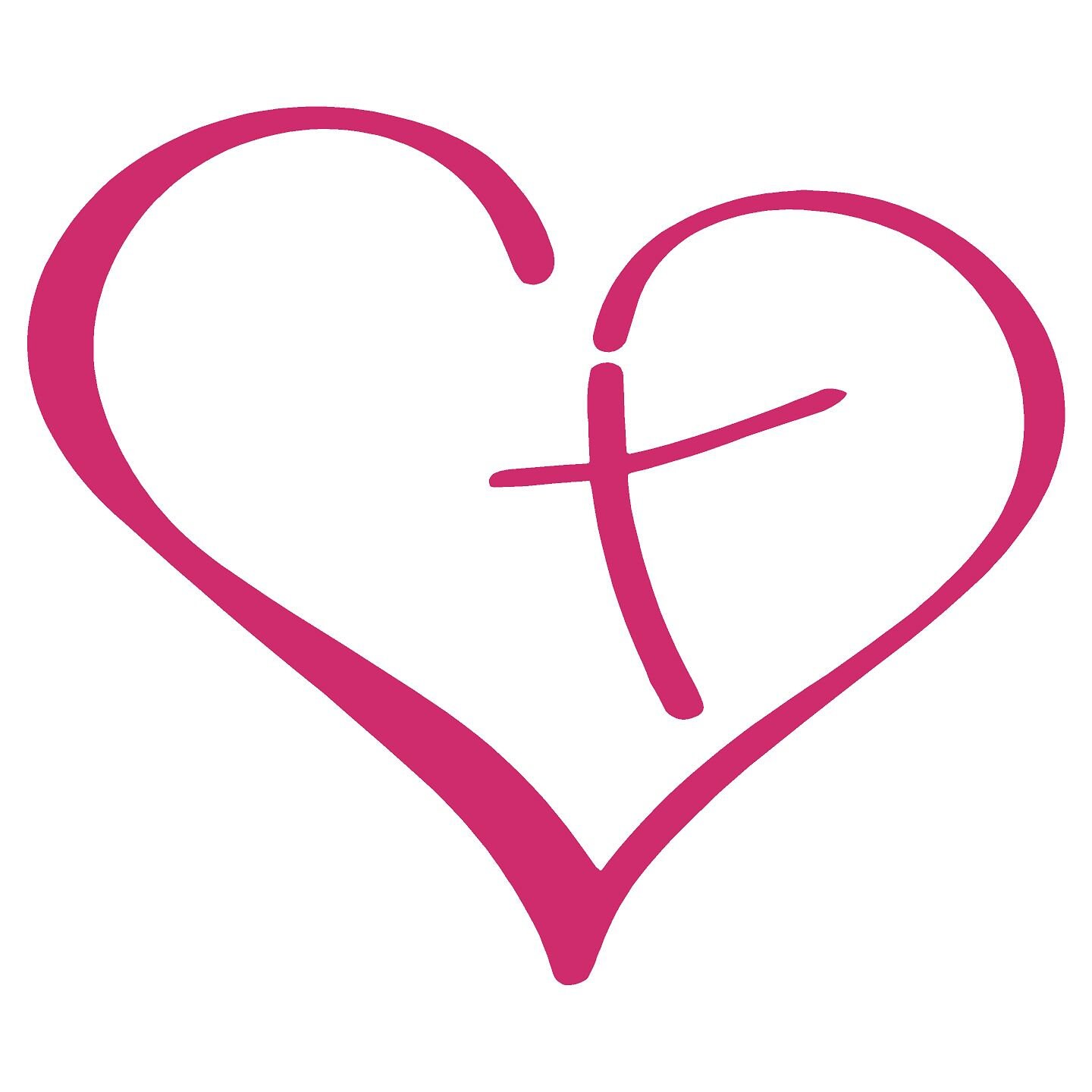 Heart With Cross Heart Cross Vinyl Decal Car Window Mirror - Etsy