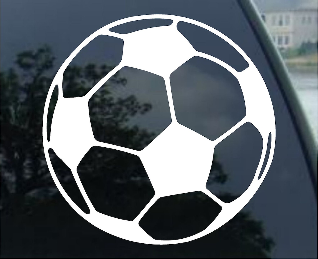 SOCCER BALL Car Window. Mirror, Bumper, Trailer, RV, Laptop, Yeti Decal ...