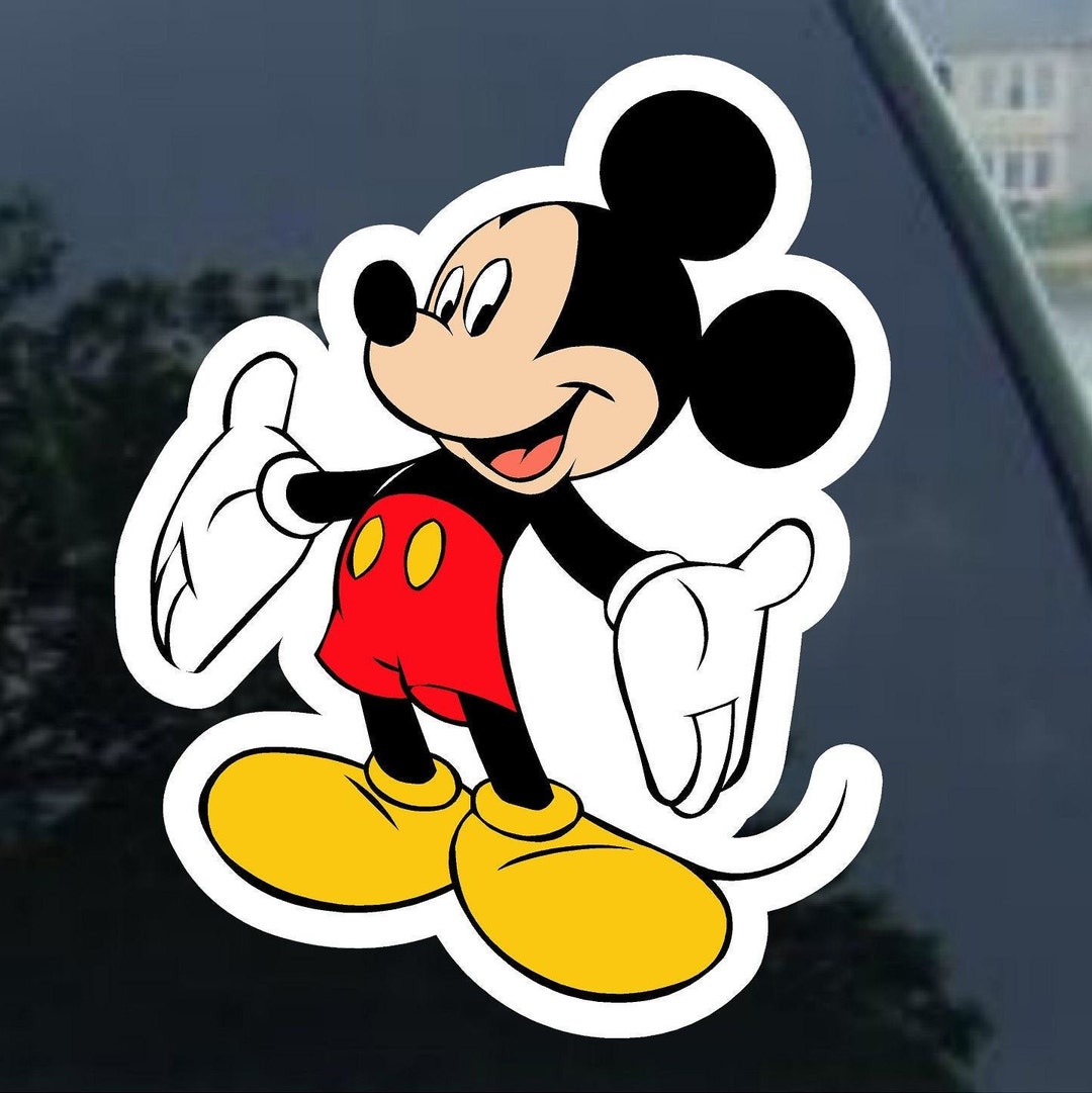 MICKEY MOUSE Vinyl Decal Car Window, Mirror, Bumper, Laptop, Yeti ...
