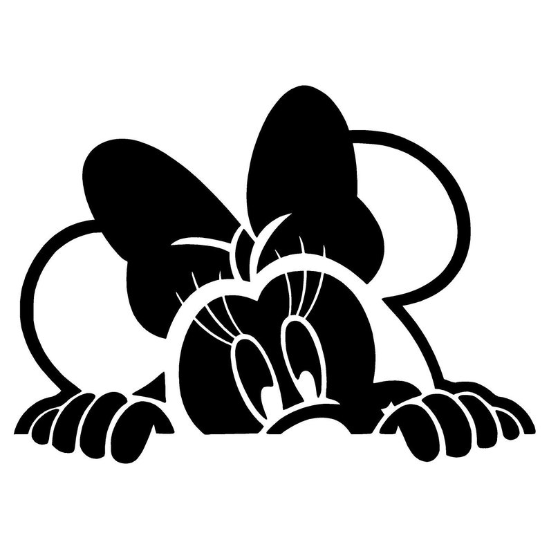 Minnie Mouse Vinilo Calcomanía De Coche Ventana Espejo Etsy
