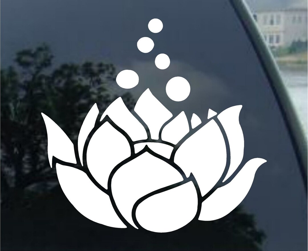 LOTUS FLOWER Vinyl Decal Car Window, Bumper, Mirror, Laptop, Scrapbook ...