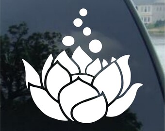 Lotus Flower Vinyl Cut Decal - Etsy