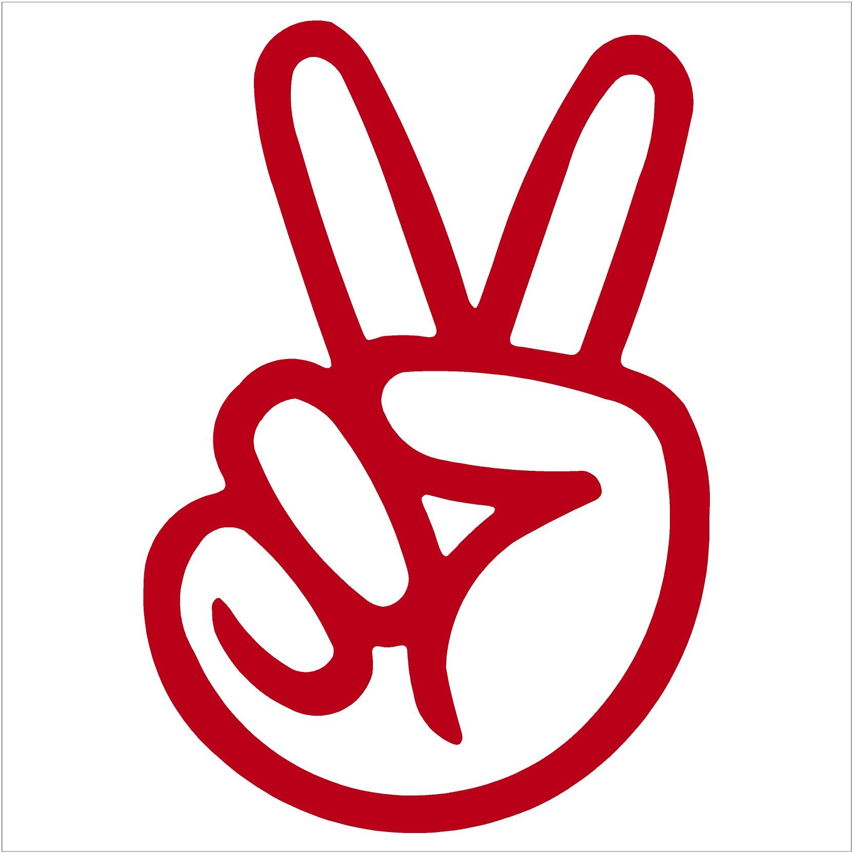 Peace Sign HAND Vinyl Decal Car Window Mirror Bumper | Etsy