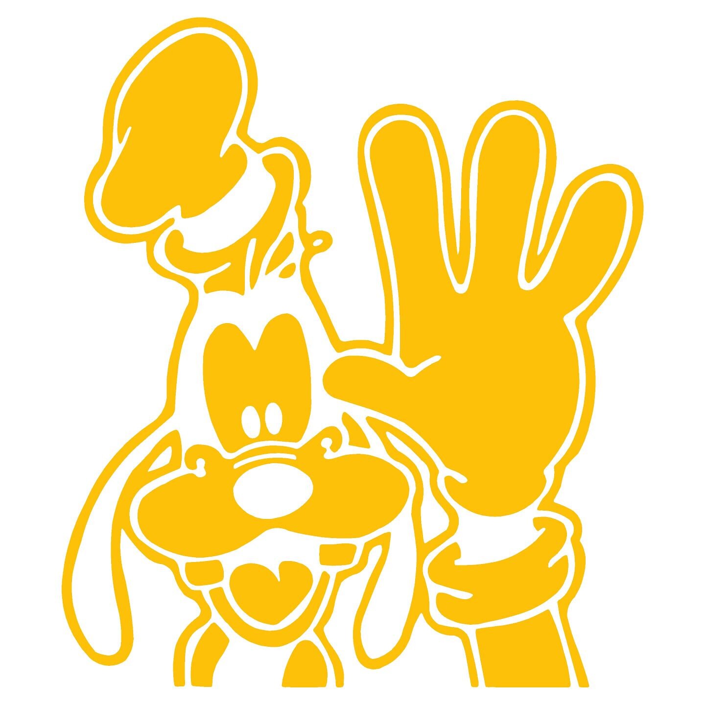 GOOFY DISNEY INSPIRED Vinyl Decal Car Window Mirror Bumper - Etsy