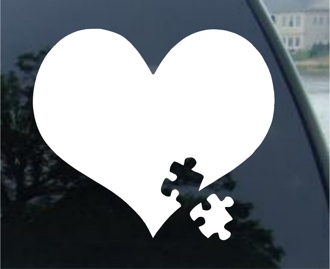Autism Awareness HEART Vinyl Decal Sticker - Etsy