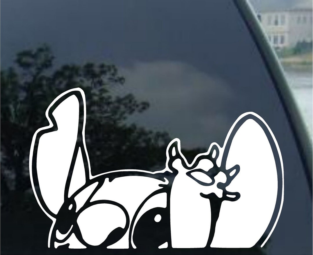 Lilo & Stitch Inspired Stitch Waving Vinyl Decal Car Window, Bumper ...