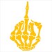 Skeleton Middle Finger Vinyl Decal Sticker - Etsy