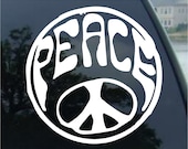 Peace Sign Vinyl Decal Car Window Mirror Bumper Laptop - Etsy