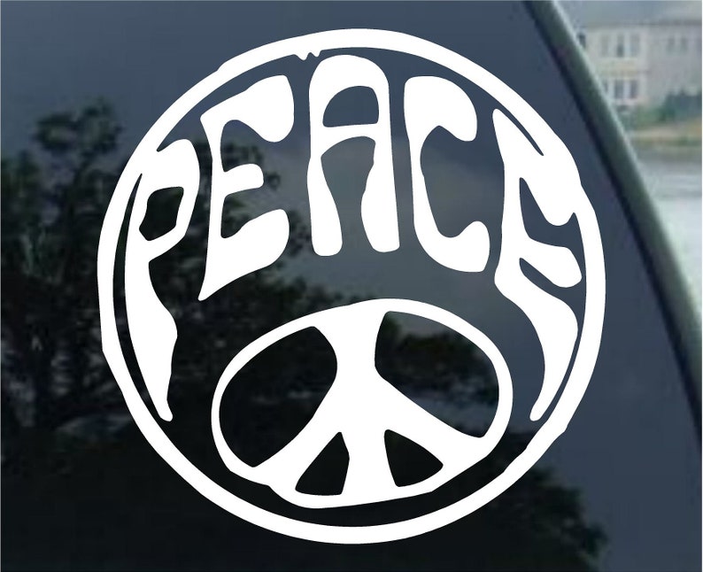 Peace Sign Vinyl Decal Car Window Mirror Bumper Laptop - Etsy