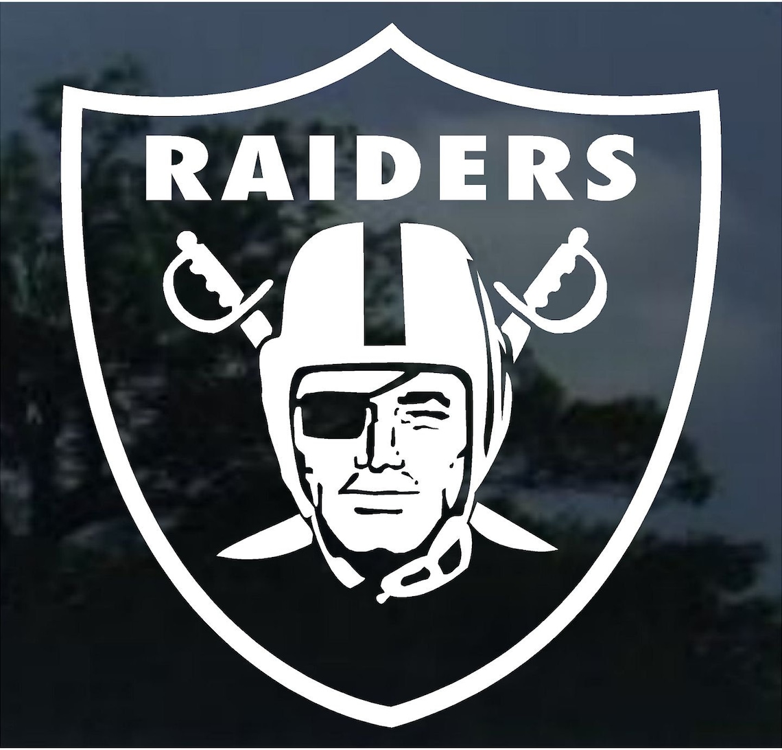 Oakland Raiders Vinyl Decal car window mirror bumper | Etsy