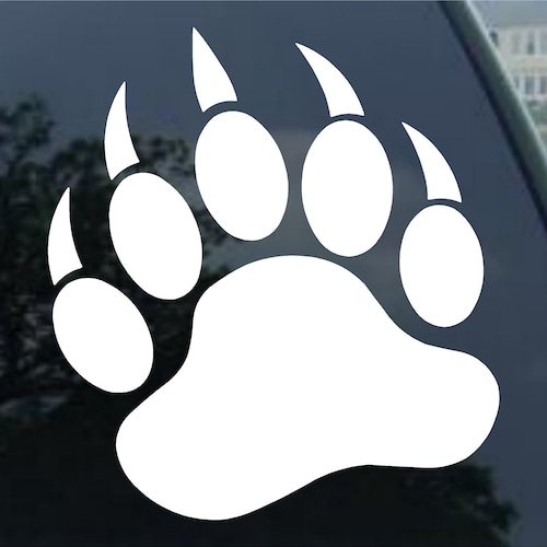 Grizzly Paw Bear Paw Vinyl Decal Window Mirror Bumper - Etsy
