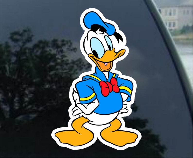 Donald Duck Vinyl Decal Car Window Mirror Bumper Laptop - Etsy