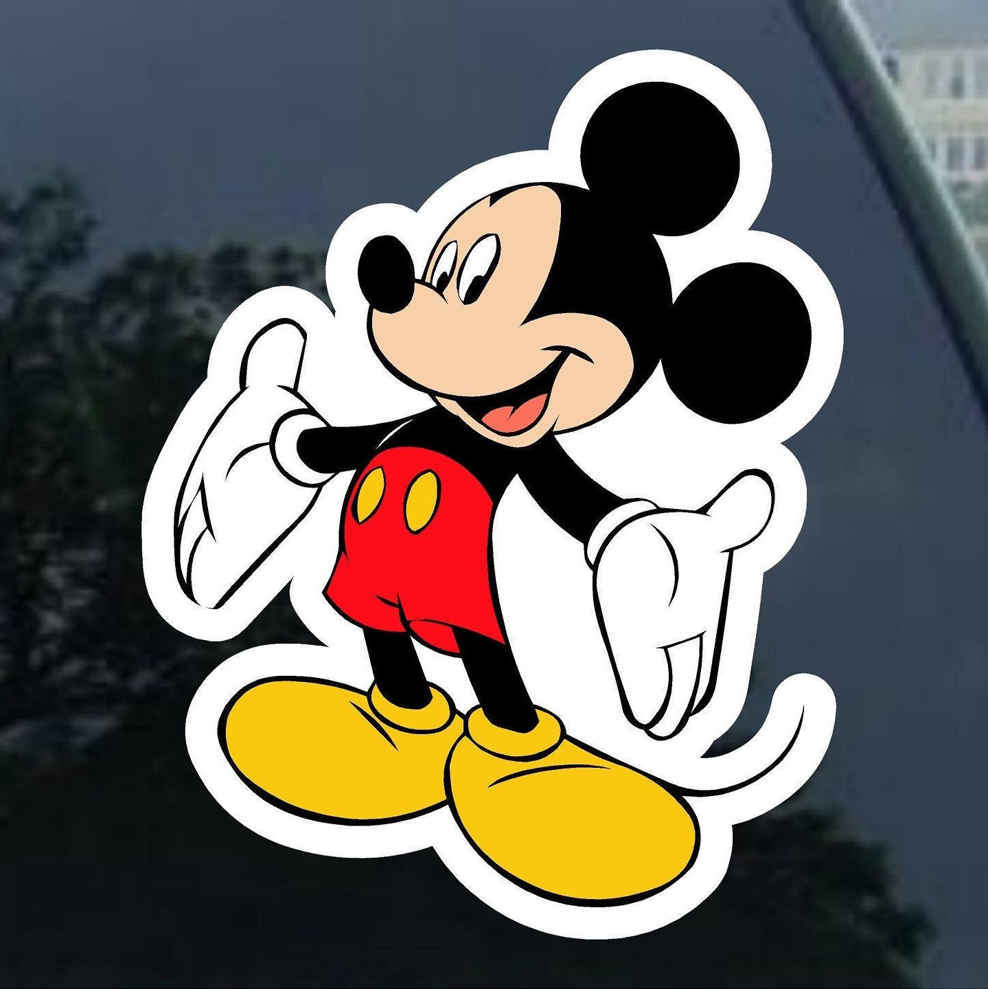 MICKEY MOUSE Vinyl Decal Car Window Mirror Bumper Laptop - Etsy