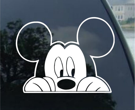 Mickey Mouse Vinyl Decal Car Window Mirror Bumper Laptop | Etsy