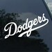 Los Angeles Dodgers Vinyl Decal Car Window, Mirror, Bumper, Laptop ...