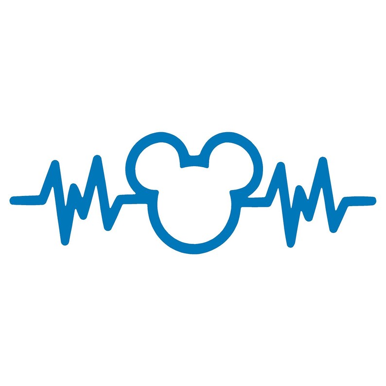 Mickey Mouse Heart Pulse Vinyl Decal Car Window Mirror - Etsy