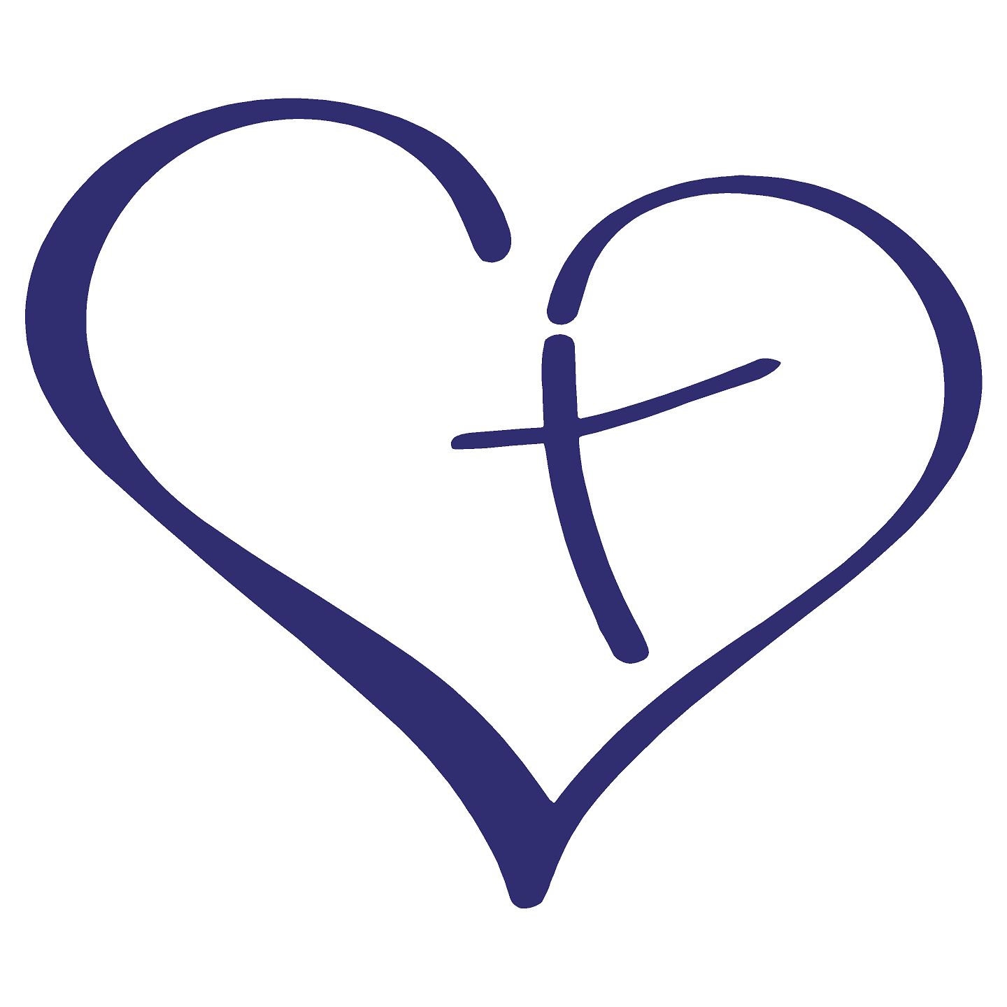 Heart With Cross Heart Cross Vinyl Decal Car Window Mirror - Etsy