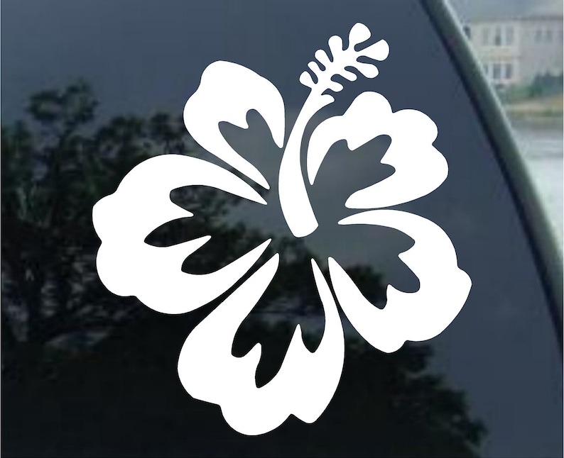 Hibiscus Flower Vinyl Decal Window Bumper Mirror Laptop Etsy