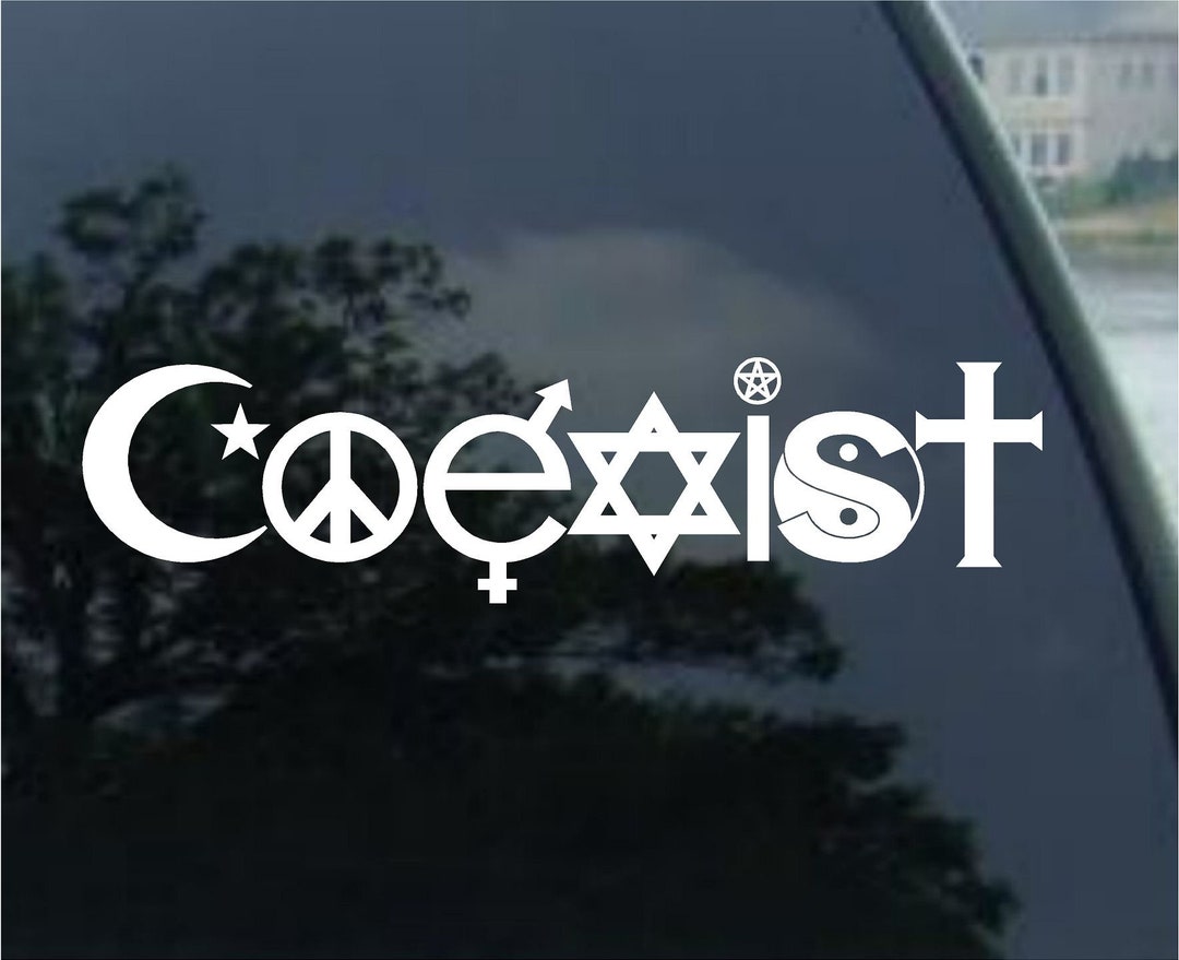 Coexist Vinyl Decal Car Window, Mirror, Bumper, Laptop, Cornhole ...