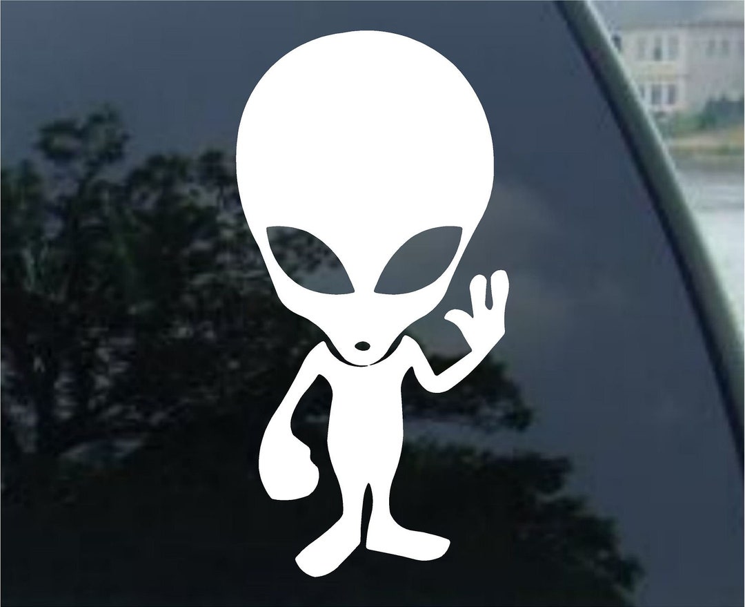 ALIEN MAN DUDE Vinyl Decal Window, Laptop, Mirror, Bumper, iPhone ...