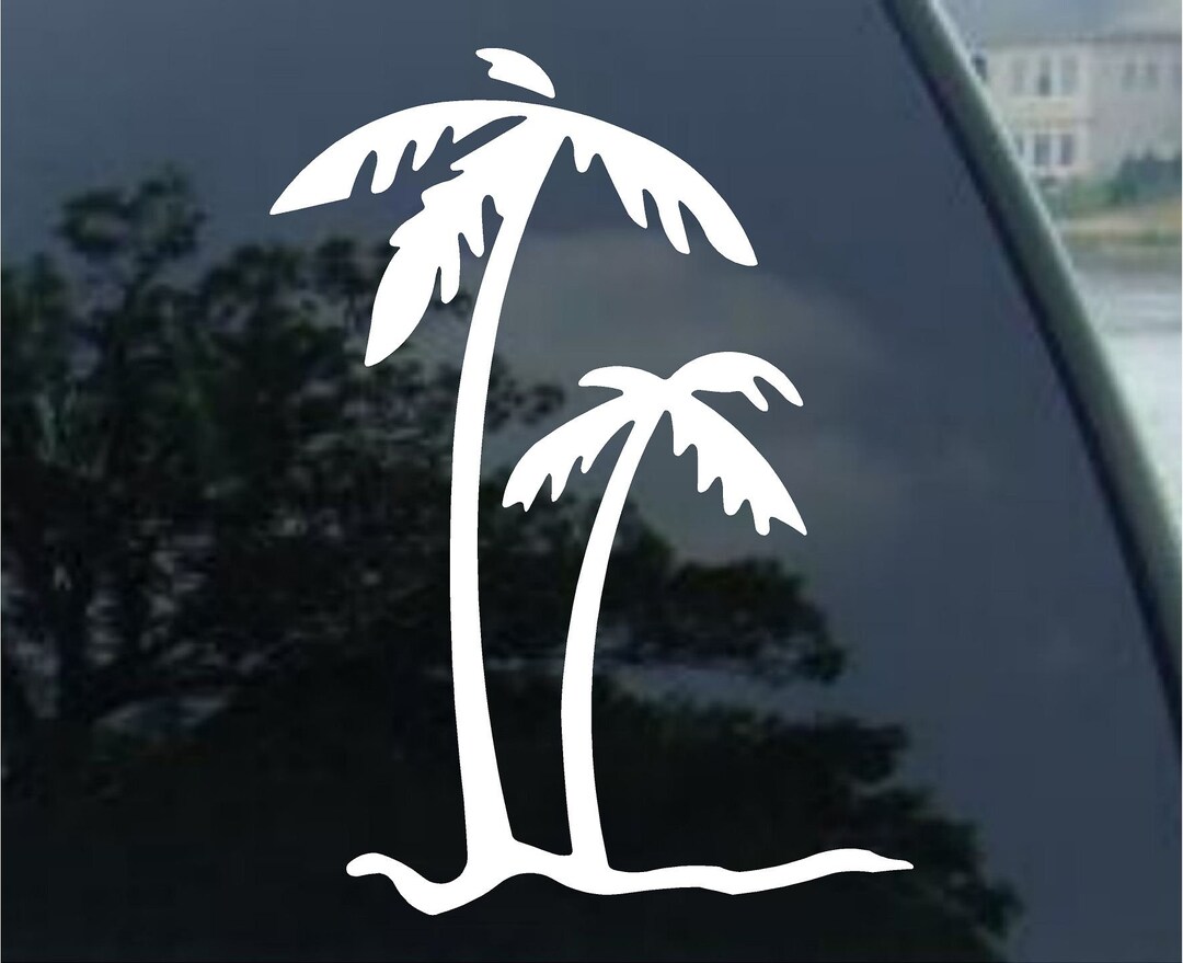 PALM TREE Vinyl Decal Car Window, Mirror, Bumper, Laptop, Yeti ...