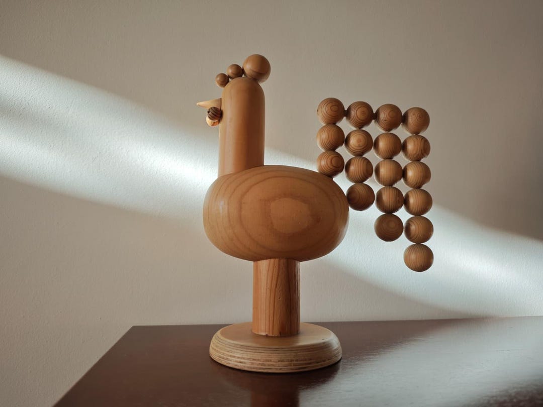 Vintage Aarikka Kukko Rooster – Wooden Kinetic Bird – Mid-century ...