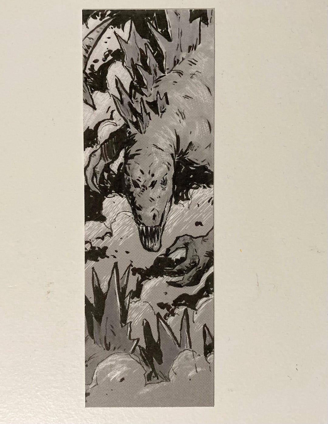 One of a Kind Godzilla Bookmark - Ink and Marker Art - Etsy
