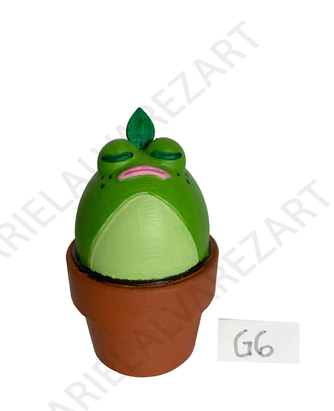 Adorable Little Potted Emo Frog Figure- 3D Printed and Hand Painted ...