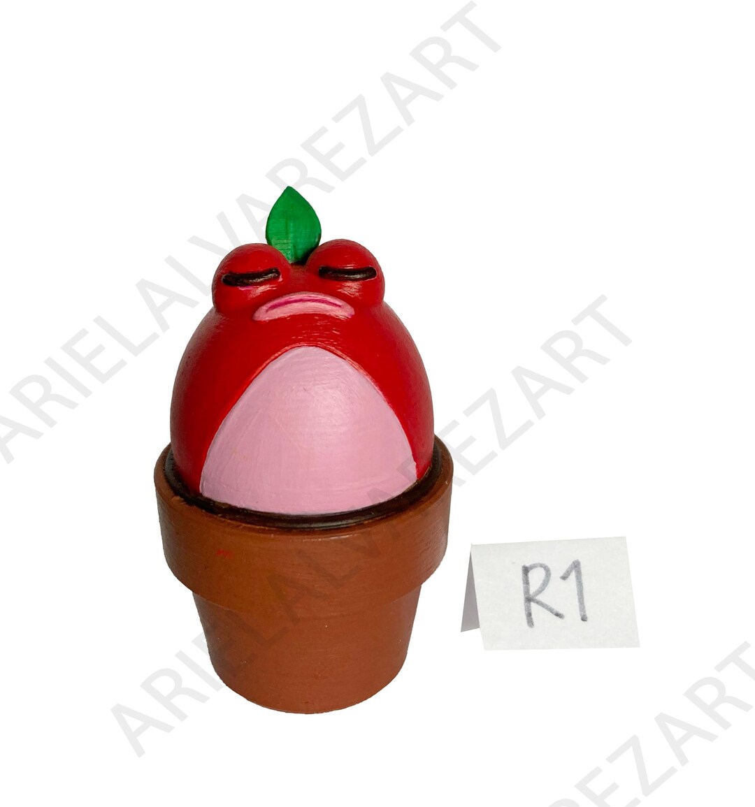 Adorable Little Potted Emo Frog Figure- 3D Printed and Hand Painted ...