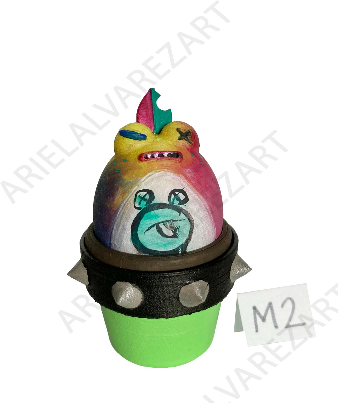 Adorable Little Potted Emo Frog Figure- 3D Printed and Hand Painted ...