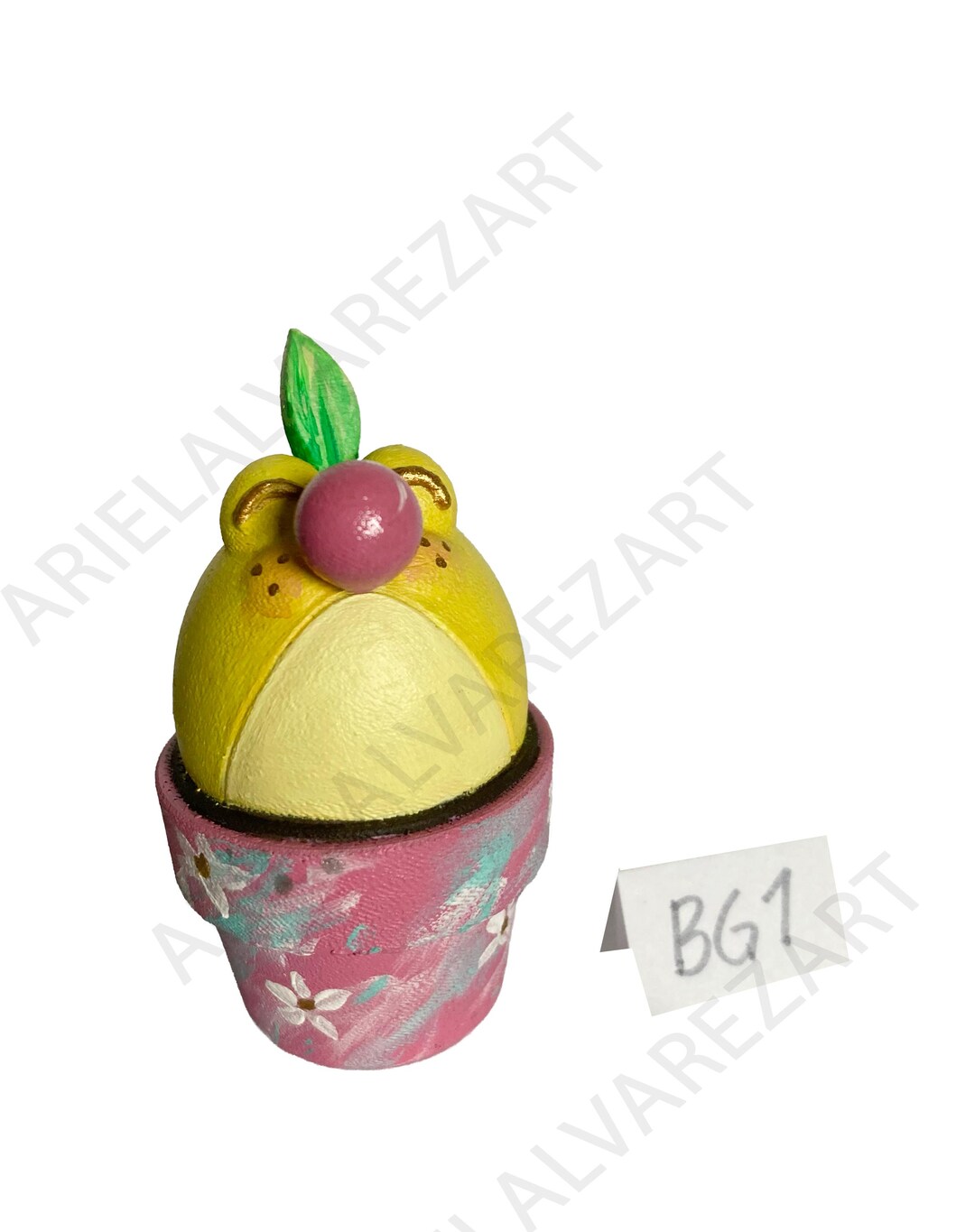 Adorable Little Potted Emo Frog Figure- 3D Printed and Hand Painted ...