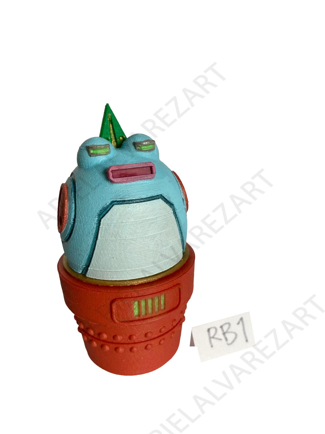 Adorable Little Potted Emo Frog Figure- 3D Printed and Hand Painted ...