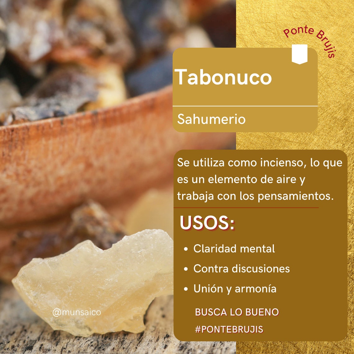 RESINA DE TABONUCO Árbol Sagrado Fuego Sagrado Despojo Ofrenda ...