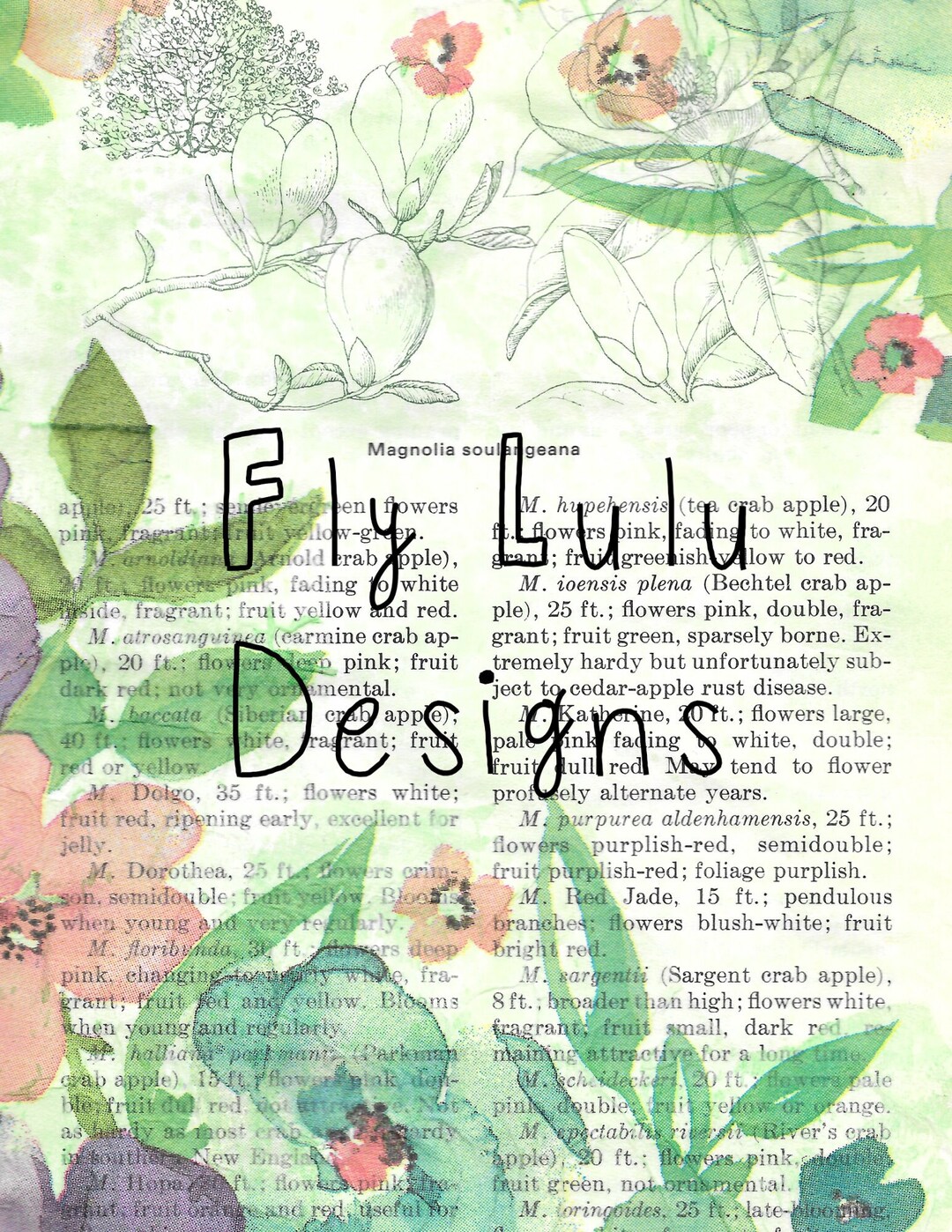 Book Paper Garden Collage Paper, Printable Collage Paper, Digital ...