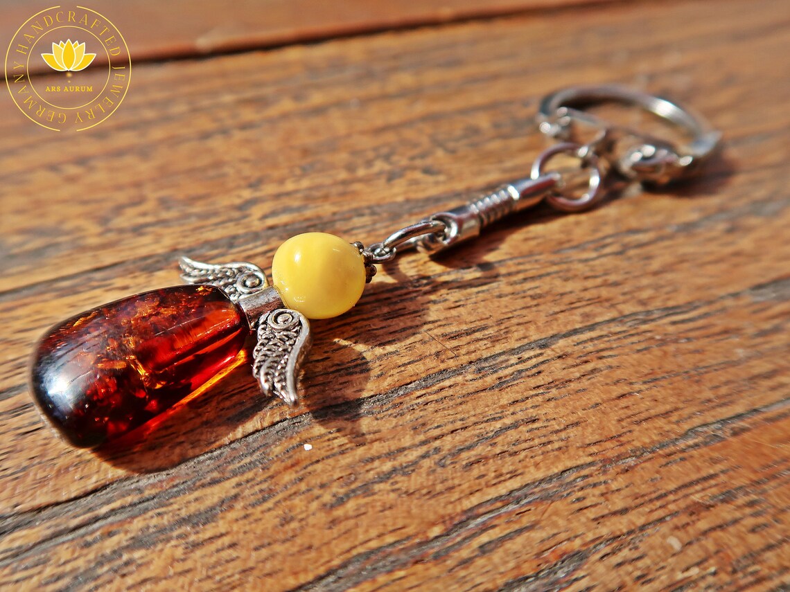 Filigree Keychain Made of Natural Amber as a Protective Talisman ...