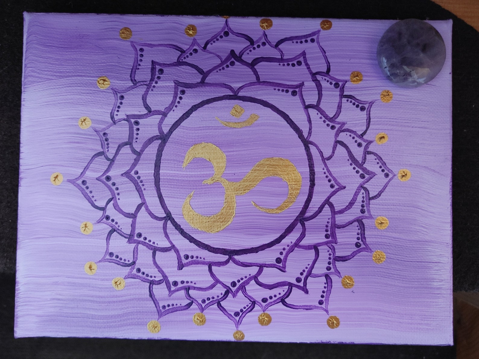 Set 7 Chakras Paintings With Crystals | Etsy
