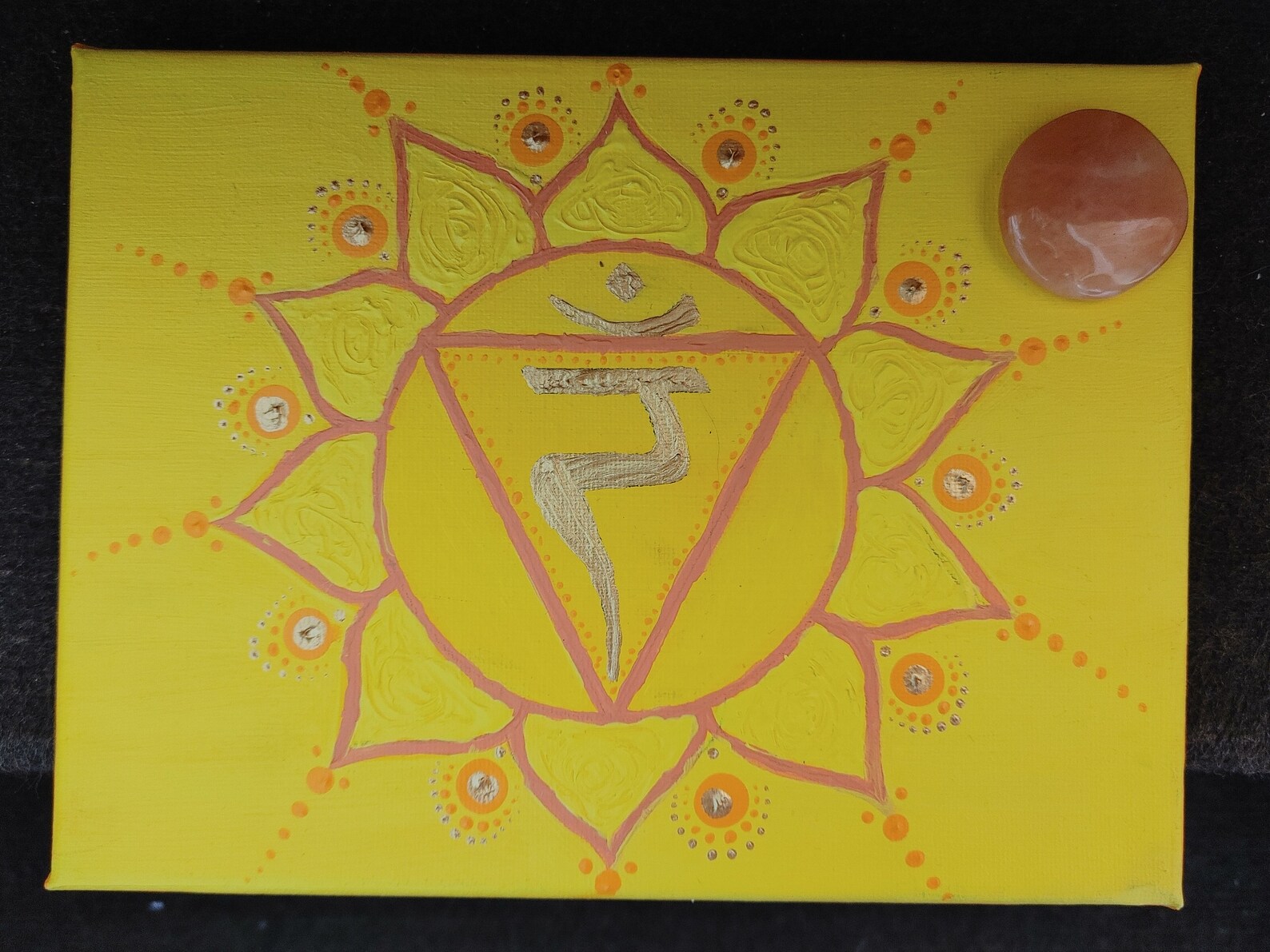 Set 7 Chakras Paintings With Crystals - Etsy