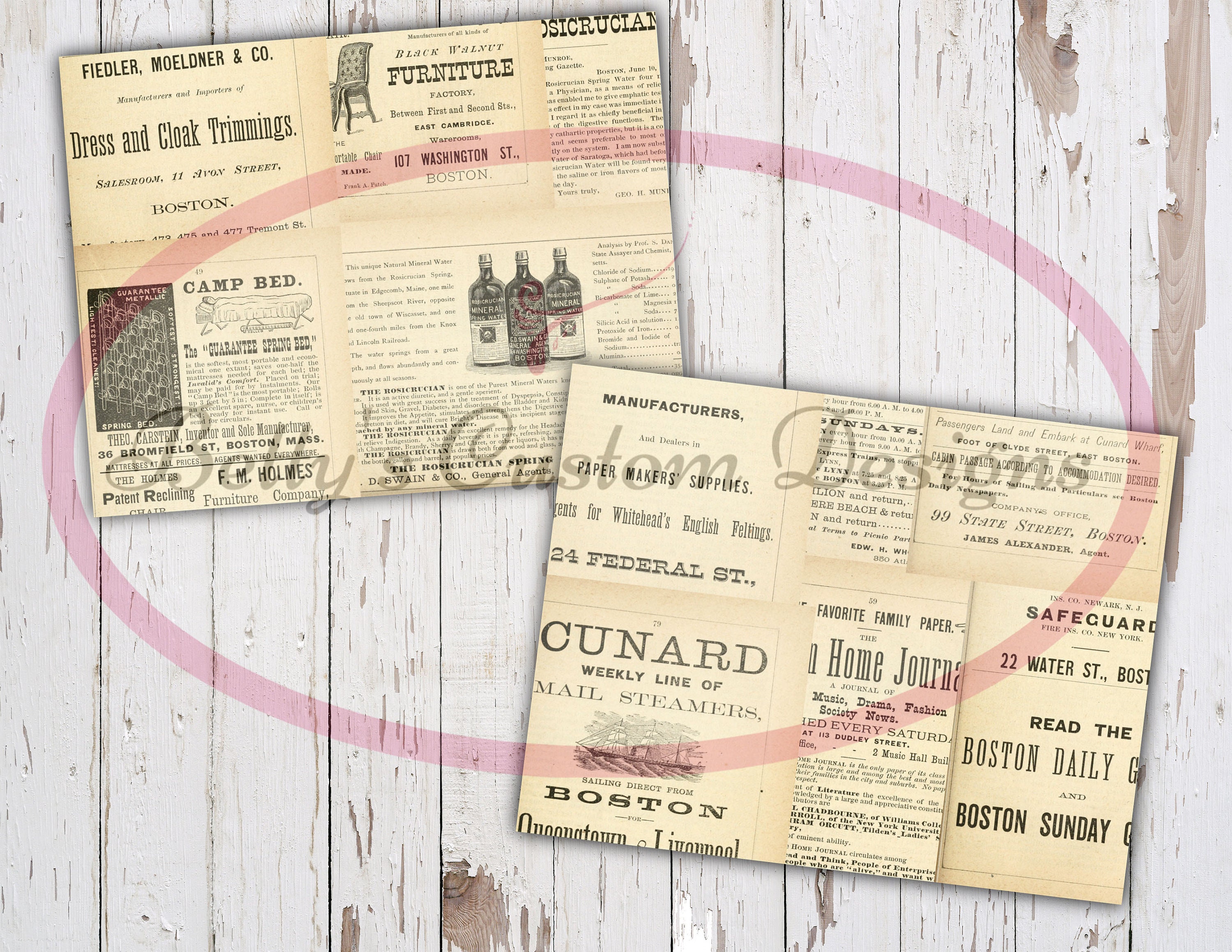 Vintage Book Journal Kit Digital Paper Prints Scrapbook - Etsy