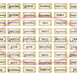 Simple Word Labels Phrases Typewriter Font Printable | Etsy