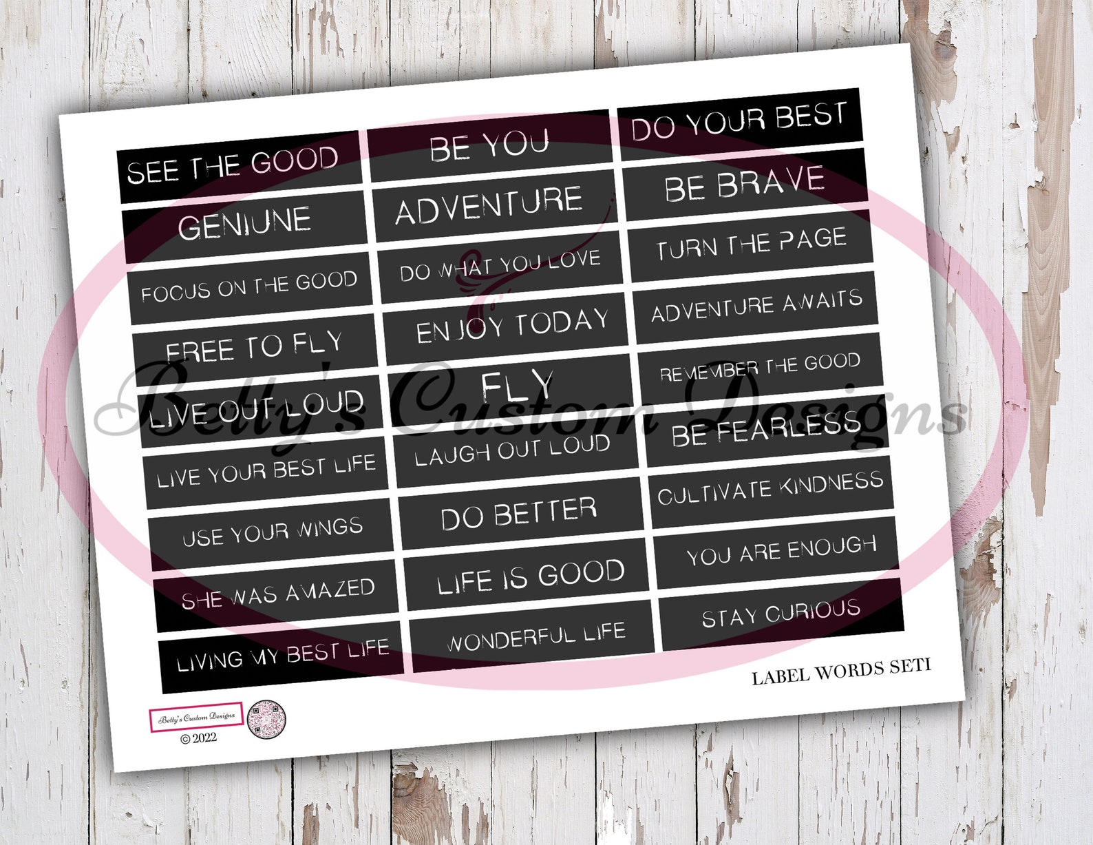 Label Words Set I Label Phrases Digital Typewriter Font - Etsy
