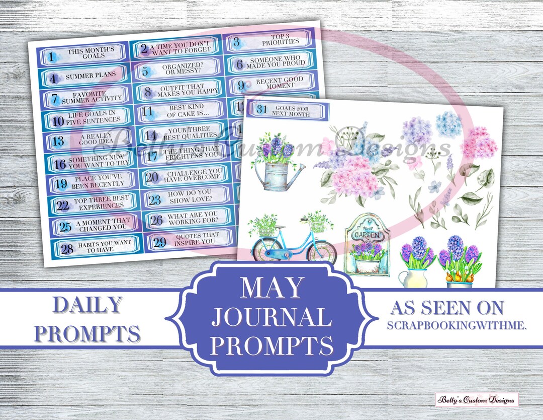 May Journal Prompts as Seen on Scrapbookingwithme.com Daily Journal ...