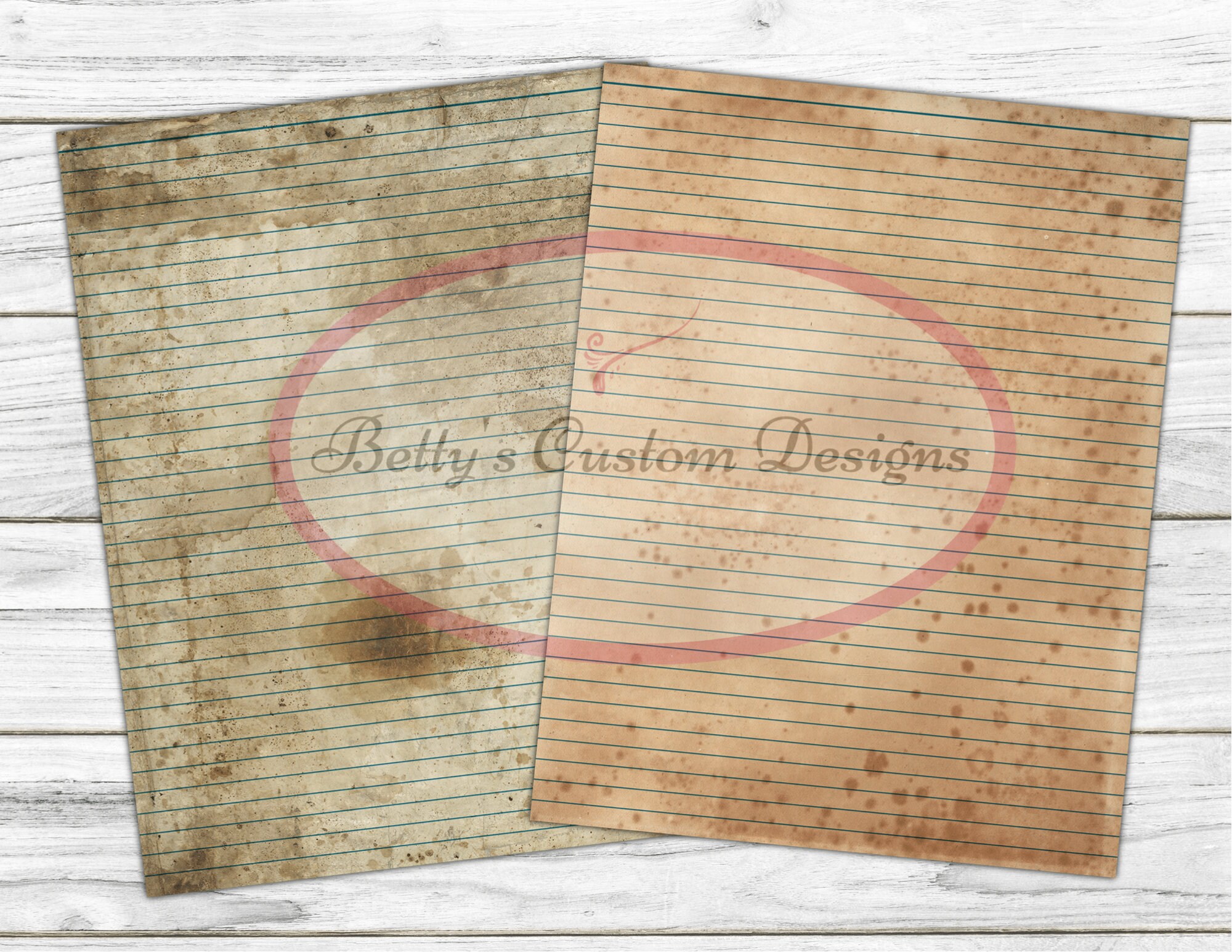 Vintage Style Antique Writing Paper Notebook Lined Dot - Etsy