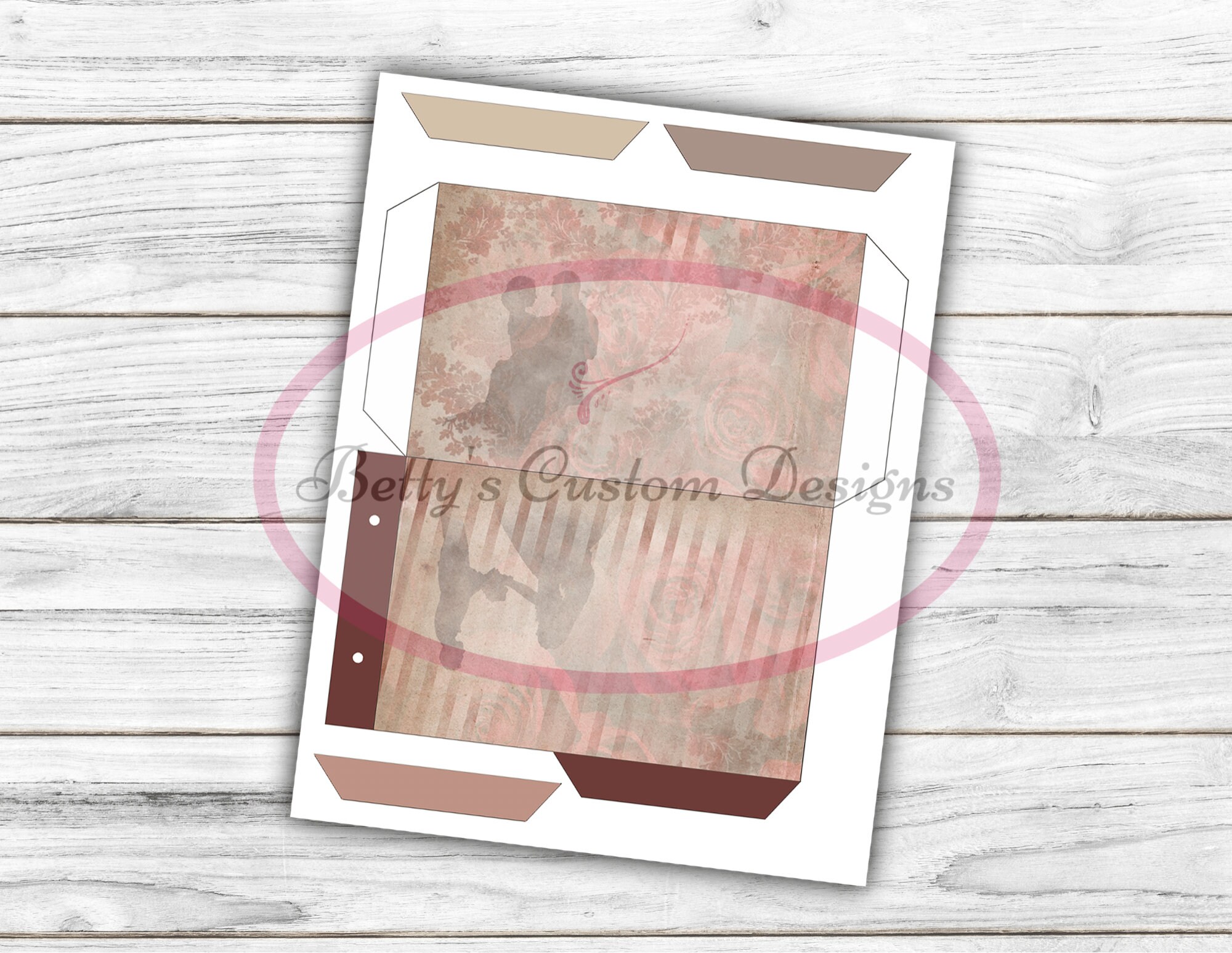 Mini File Folder Book Romantic Rose Digital Printable - Etsy